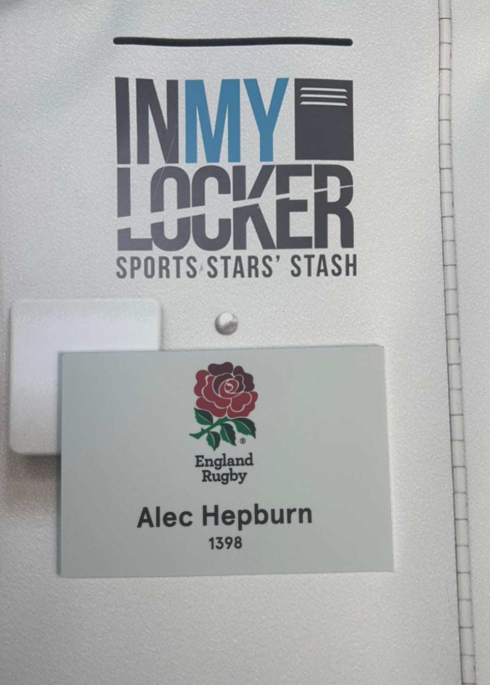England Rugby - Alec Hepburn Changing Room Name Plate [White] – In My ...
