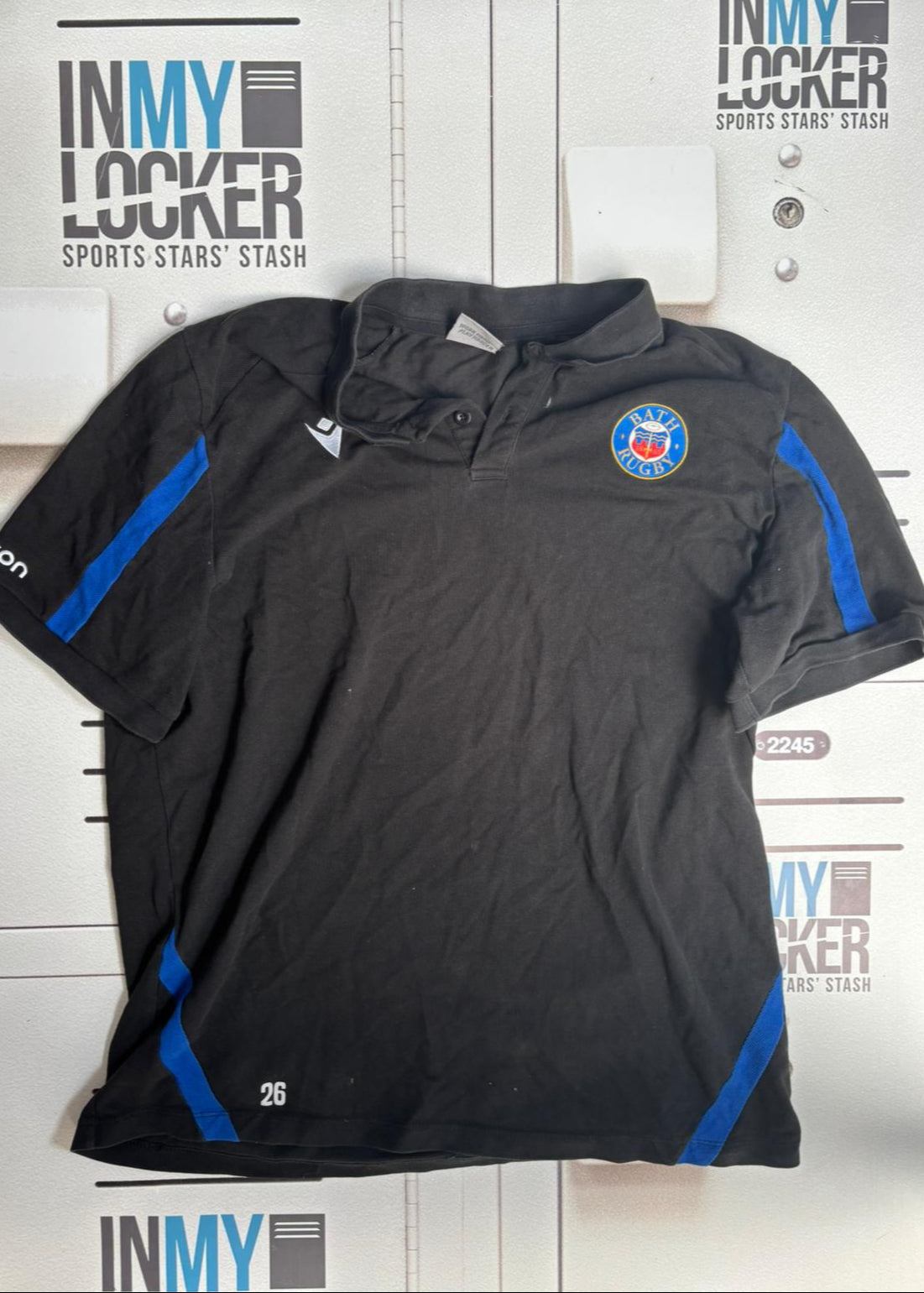 Beno Obano - Bath Rugby Numbered Polo Shirt [Black] – In My Locker