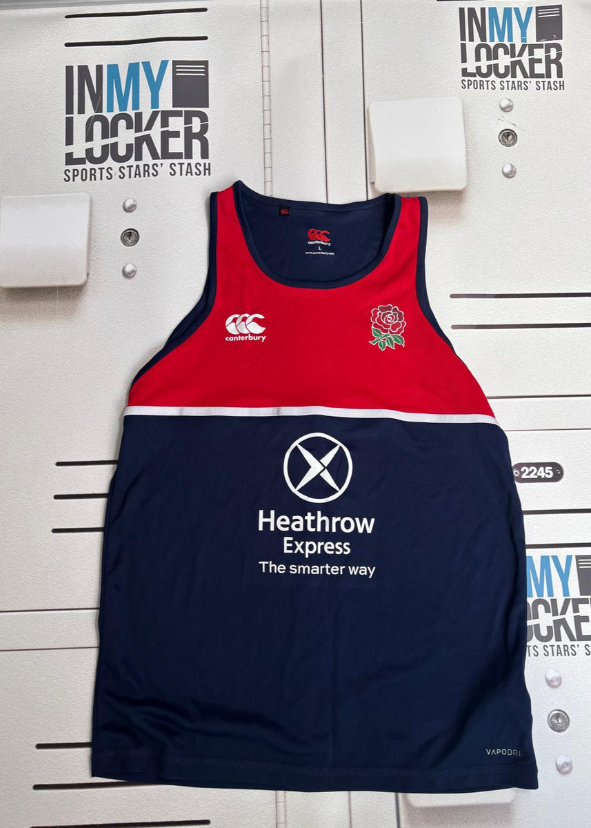 Marcus Watson - England Rugby Heathrow Express Gym Vest [Navy & Red ...